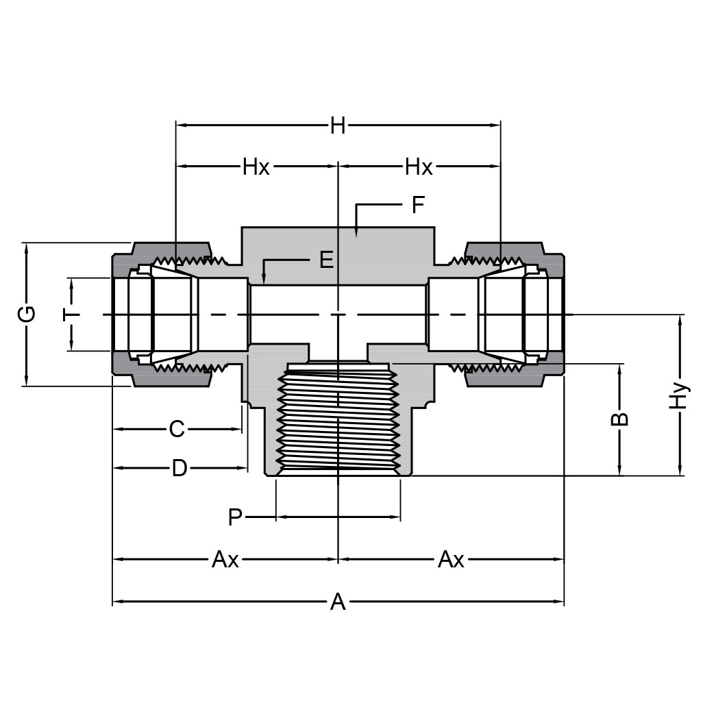 Female Branch Tee - Fitexcel Industries